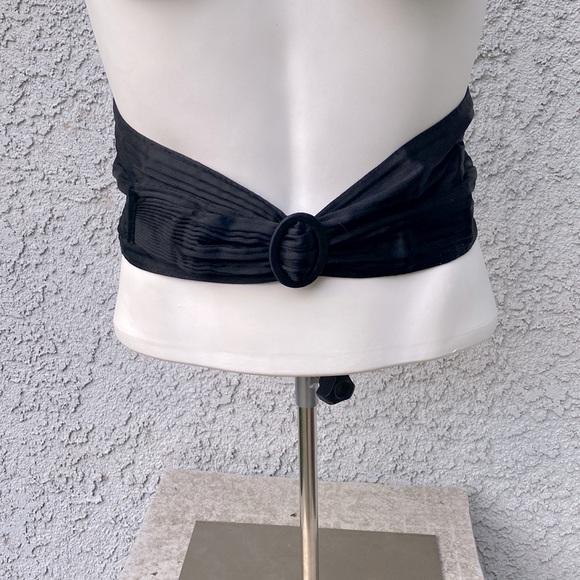 Vintage | Accessories | Vintage Black Fabric Creased Folds Pleated ...